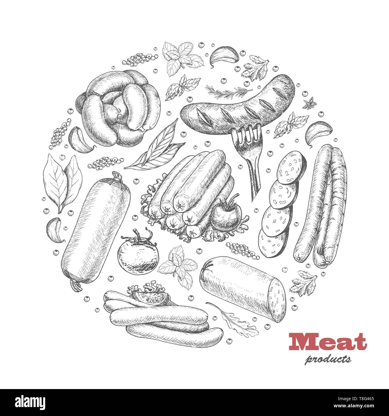 In store butcher Stock Vector Images - Alamy