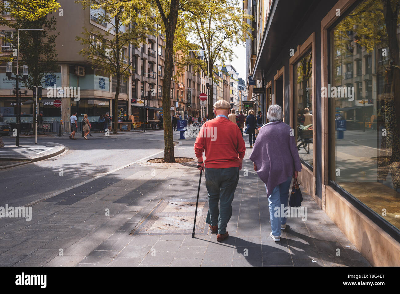Candid urban scene in Luxembourg city Stock Photo - Alamy