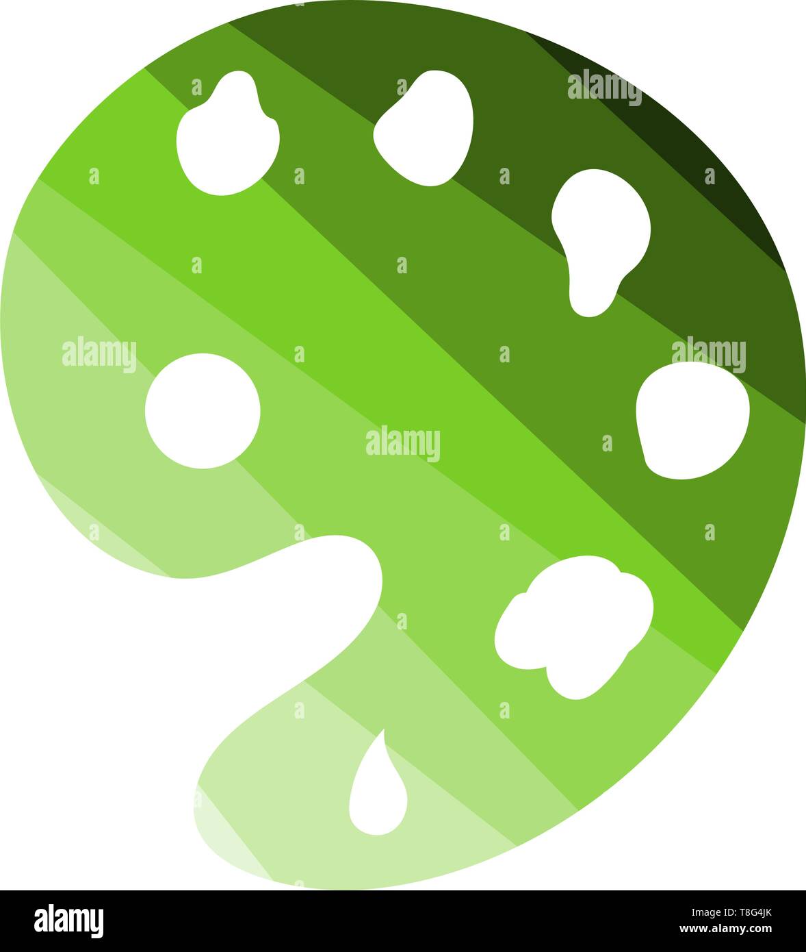 Palette Icon. Flat Color Ladder Design. Vector Illustration Stock ...