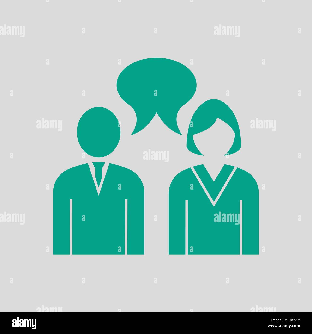 Chat Icon. Green on Gray Background. Vector Illustration Stock Vector ...