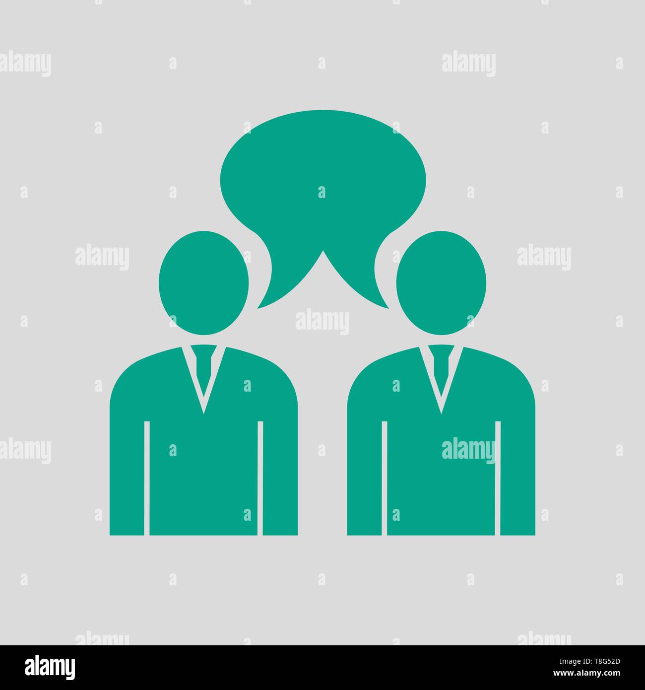 Chat Icon. Green on Gray Background. Vector Illustration Stock Vector ...