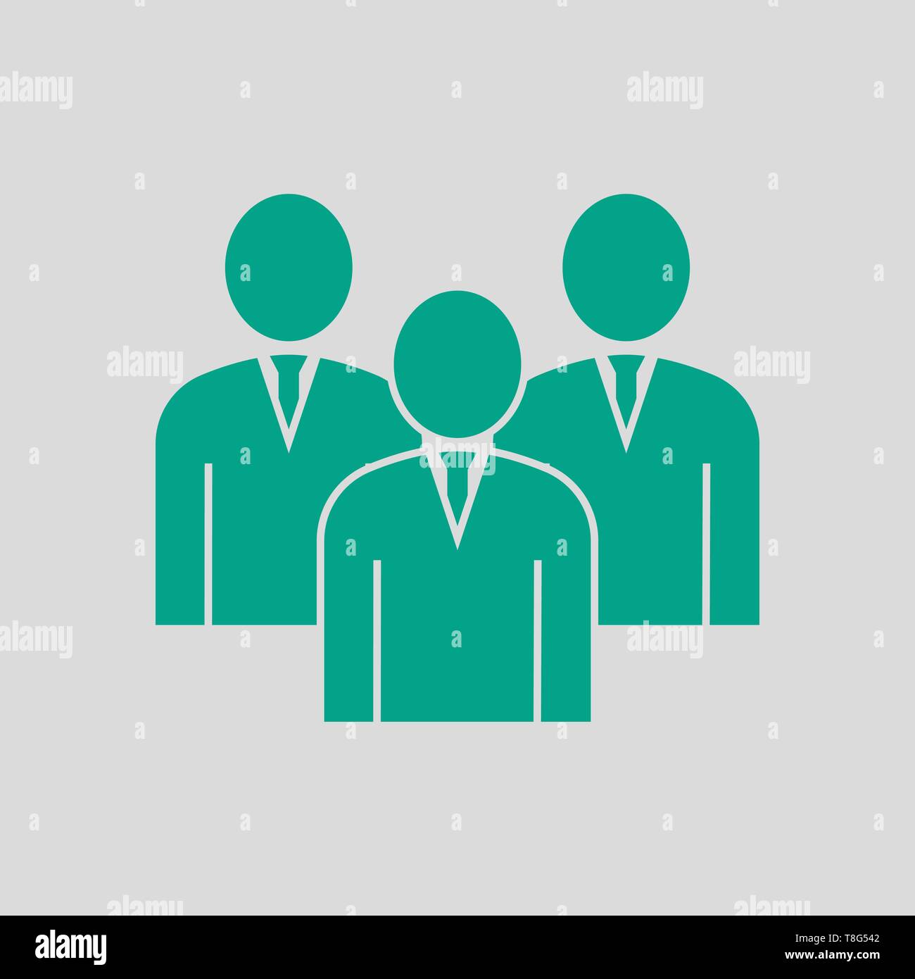 Corporate Team Icon. Green on Gray Background. Vector Illustration ...