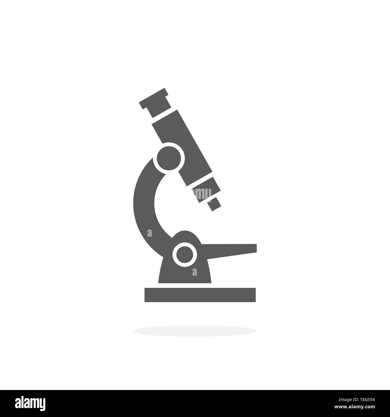 Microscope vector icon on white background Stock Vector Image & Art - Alamy