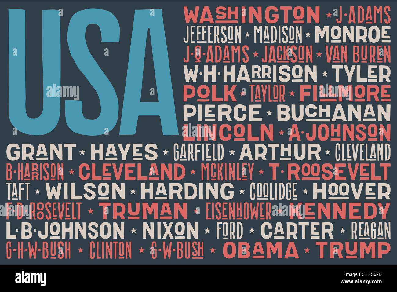 Flag USA. Poster of United States of America flag Stock Vector Image ...