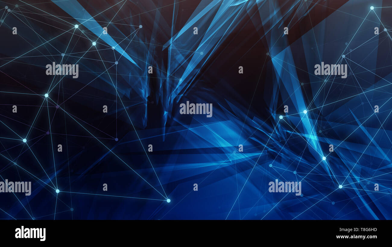 Geometric transparent triangles template, connected modern digital wireframe concept creative ...