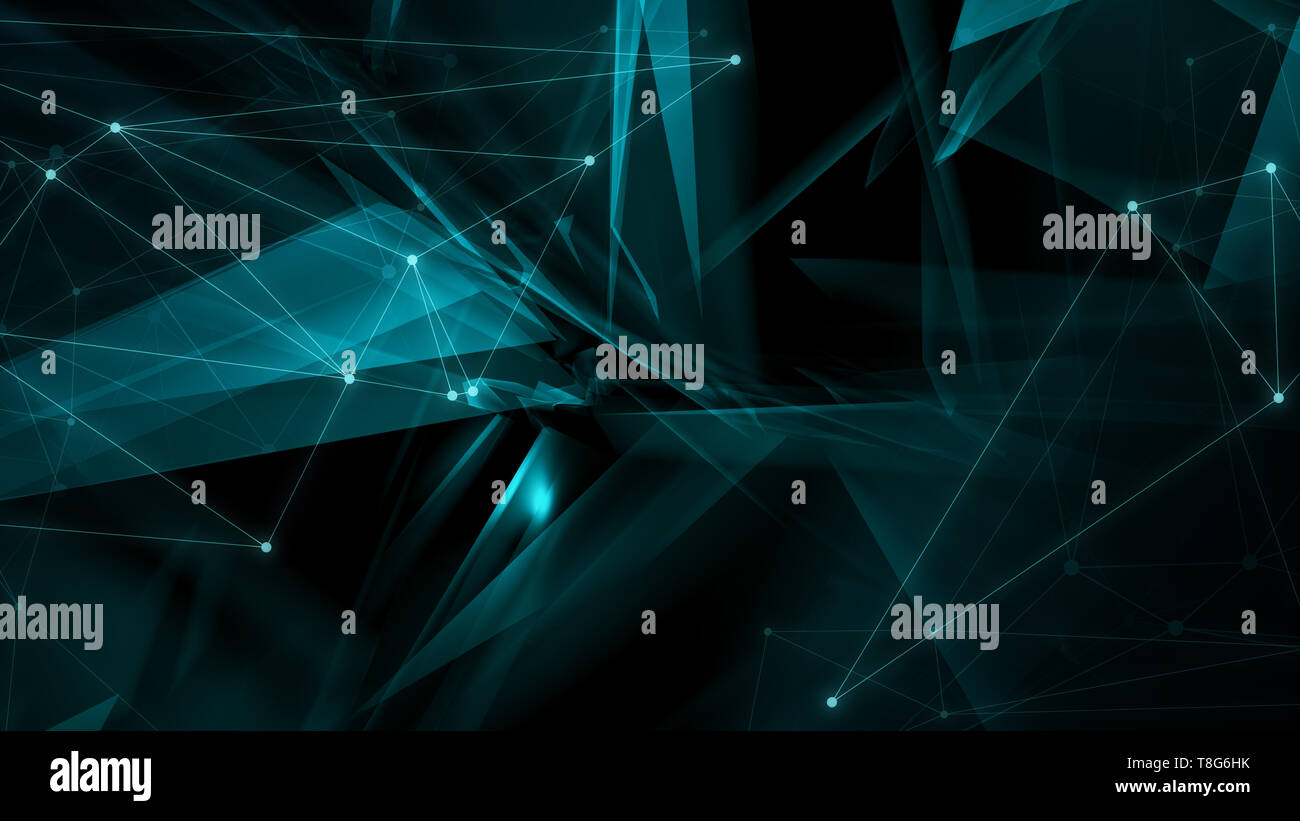 Random chaos geometric shapes, transparent connection graphic triangles layout Stock Photo - Alamy