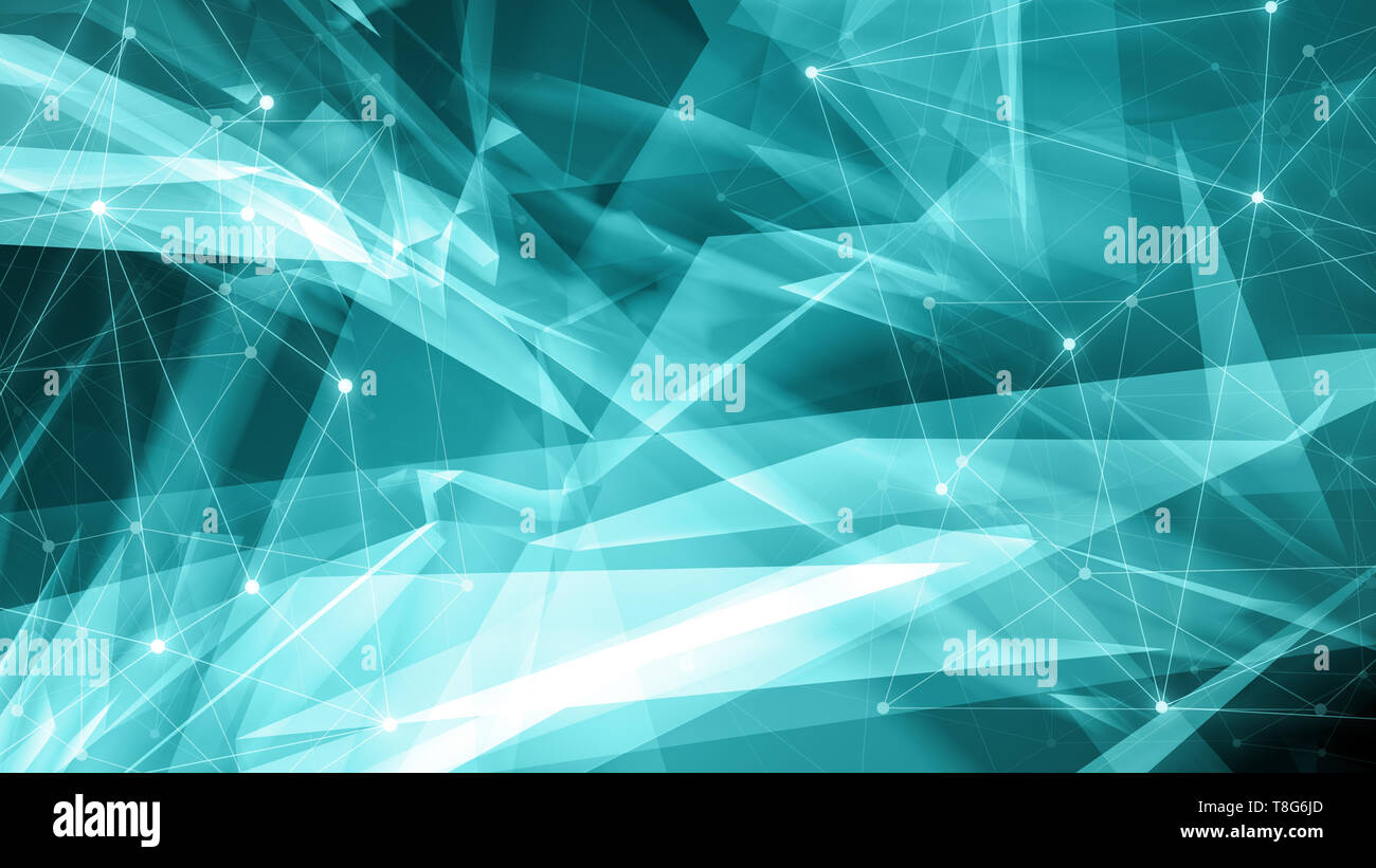 Graphic modern illustration idea, technical abstract triangles ...