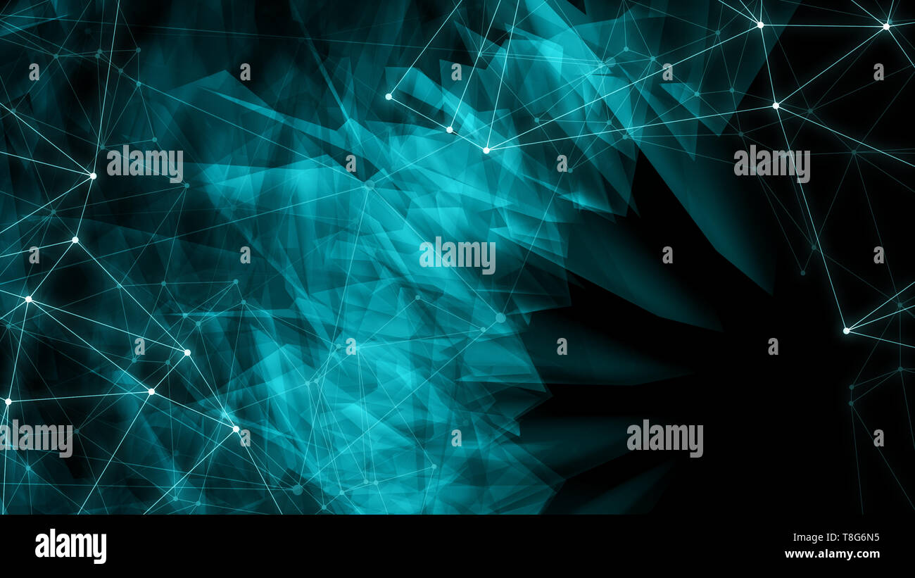 Technology digital illusion, connected graphic shapes conception Stock ...