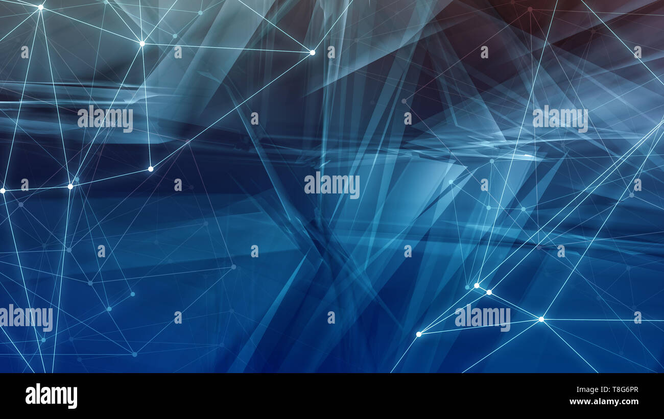 Triangular Abstract Background Abstract Technology Innovation Backdrop Concept Dots Lines And