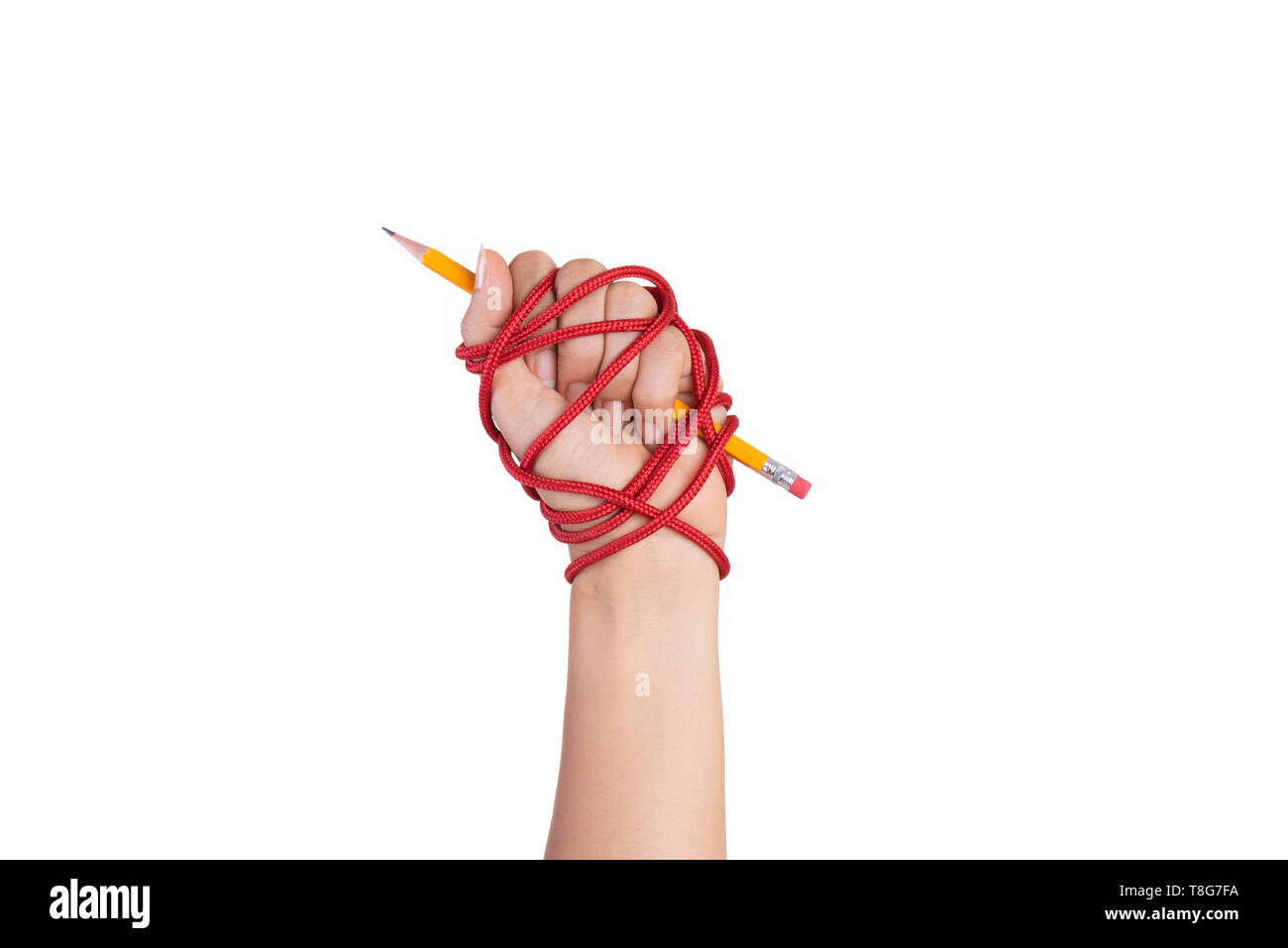 Hand tied rope woman hi-res stock photography and images - Alamy