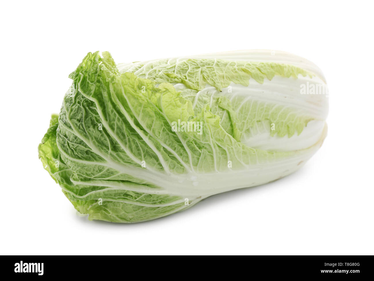Fresh ripe cabbage on white background Stock Photo - Alamy