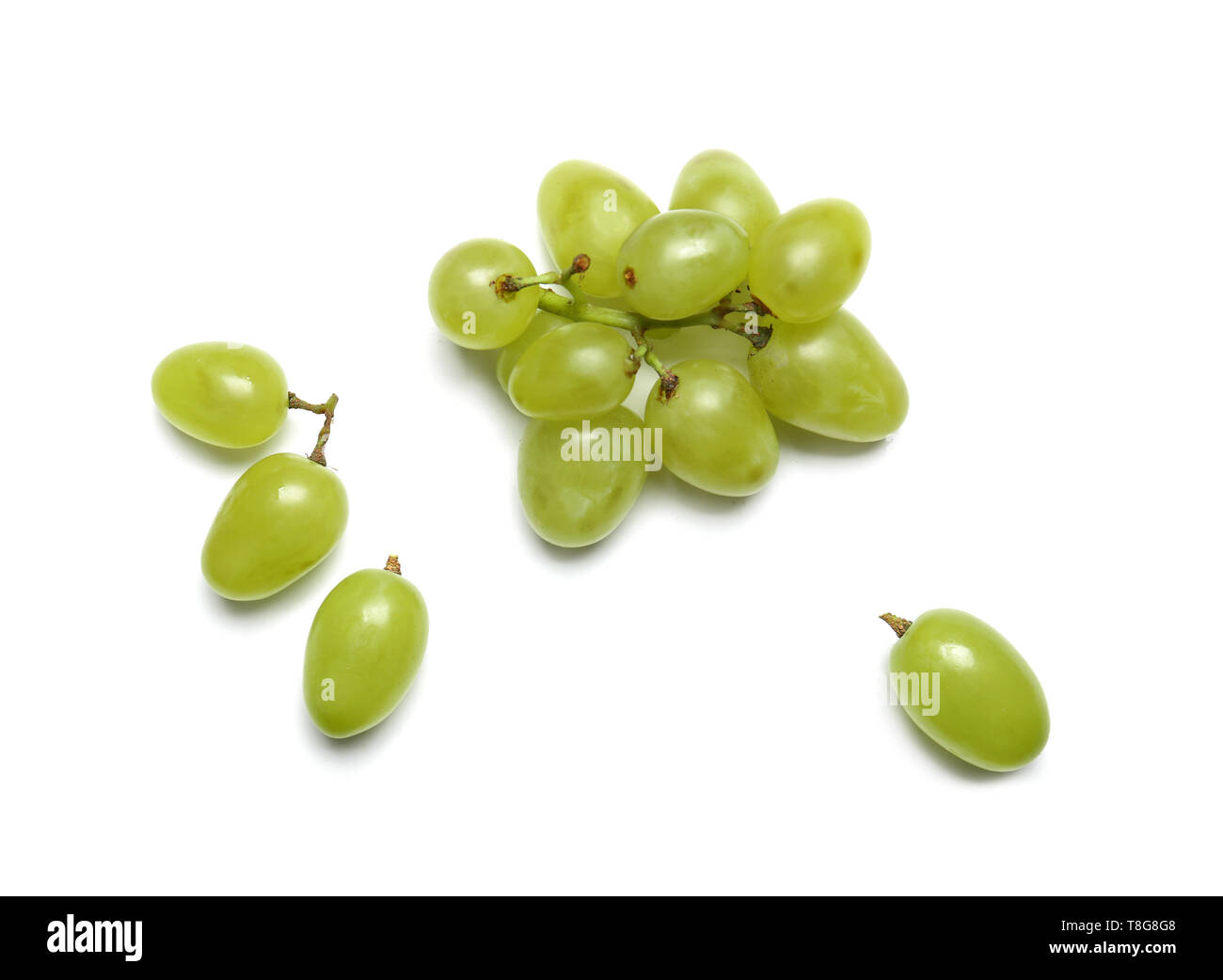 Fresh ripe grapes on white background Stock Photo - Alamy