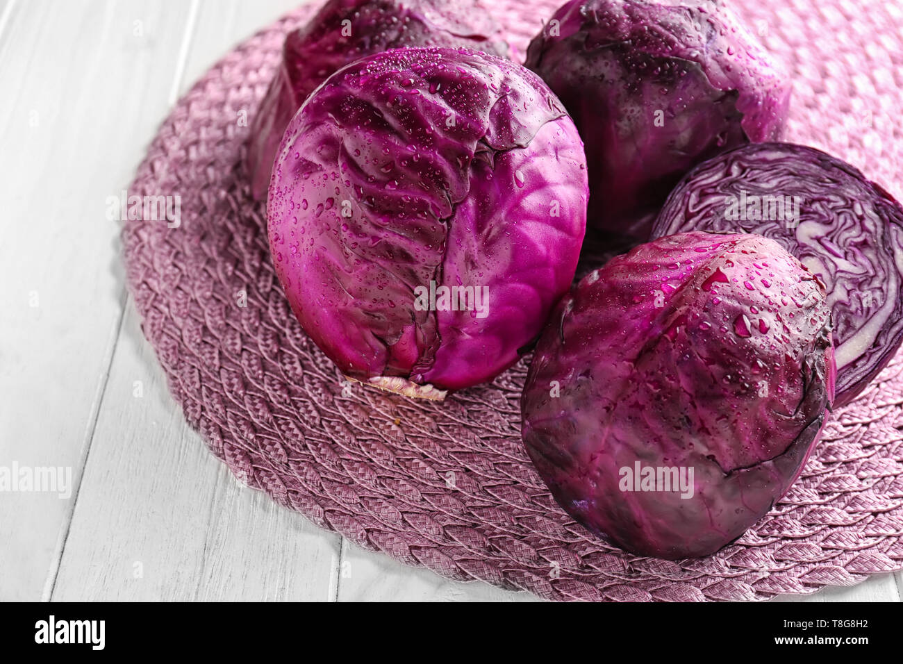 Closeup red cabbages hi-res stock photography and images - Alamy