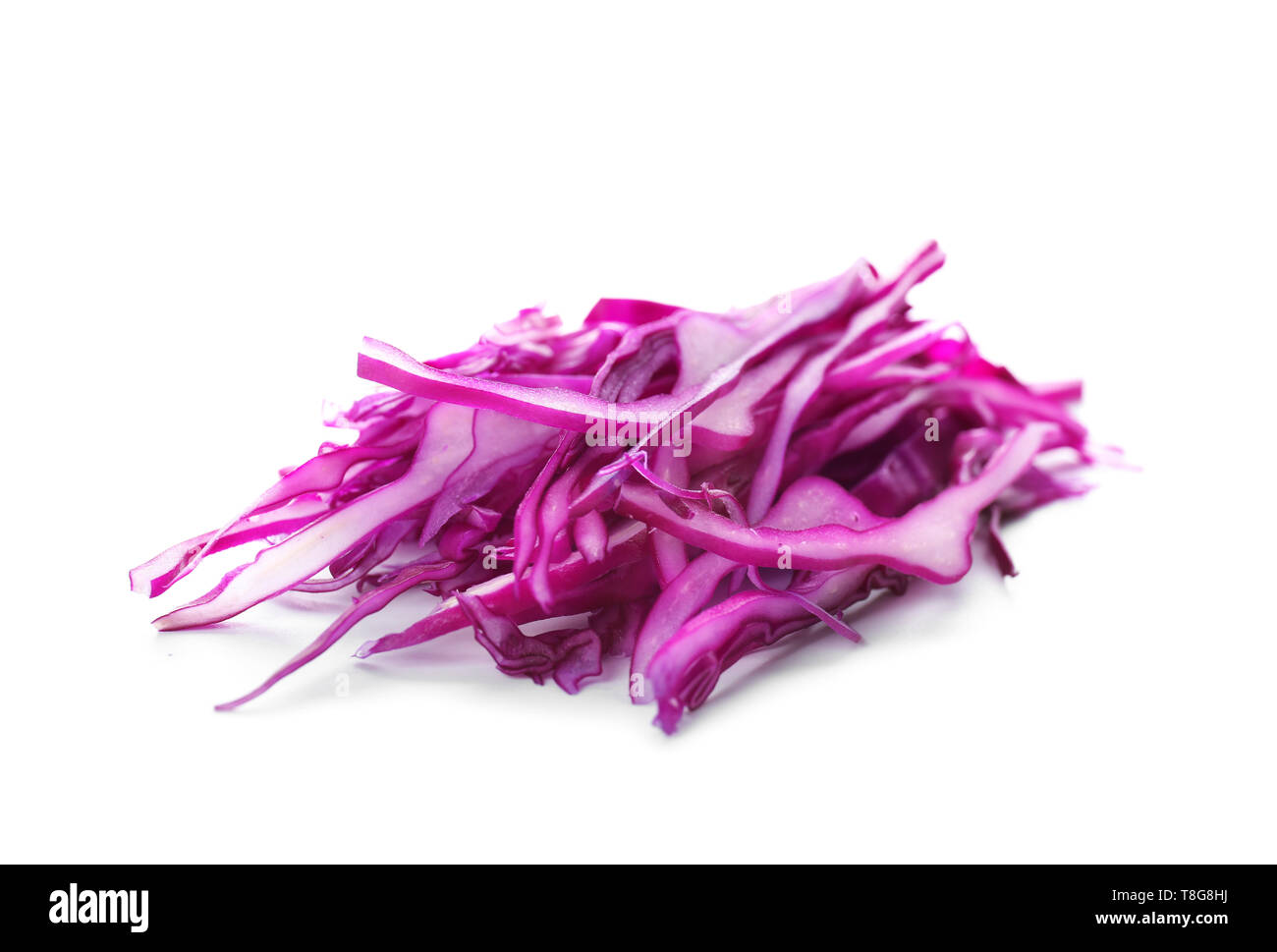 Shredded red cabbage isolated Cut Out Stock Images & Pictures - Alamy