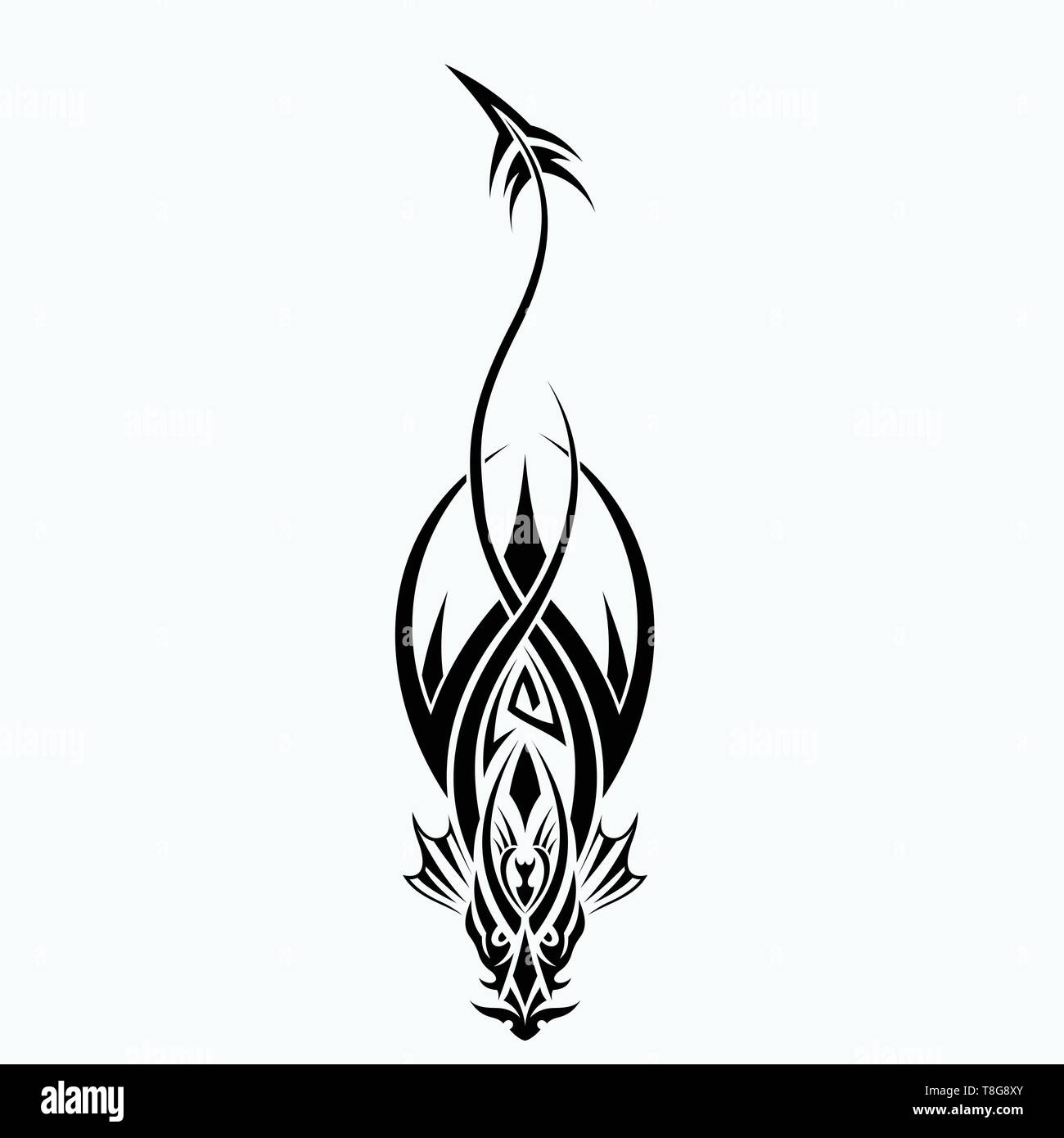 Dragon vectors for tattoo designs, t-shirt designs, logos, symbols ...