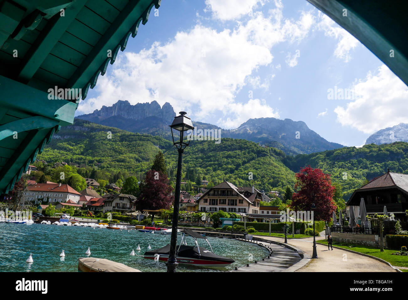 Jetty, Bay of Talloire, Talloire, Annecy Lake, Haute-Savoie, France ...