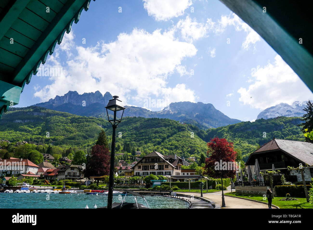 Jetty, Bay of Talloire, Talloire, Annecy Lake, Haute-Savoie, France ...
