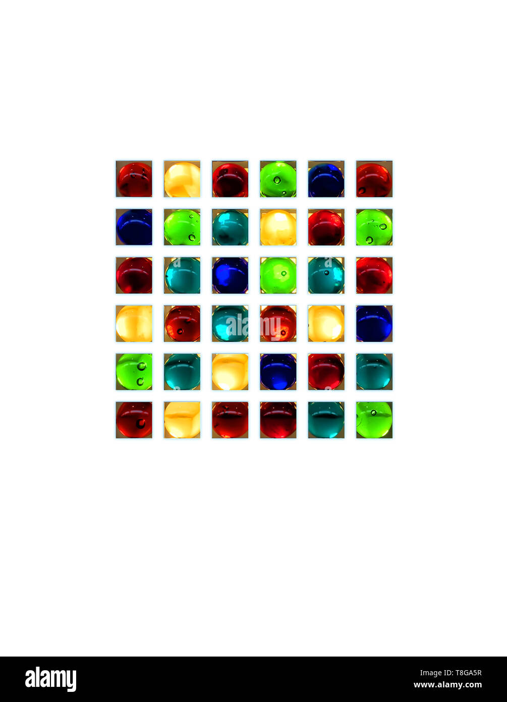 Yellow abstract square patterns Cut Out Stock Images & Pictures - Alamy