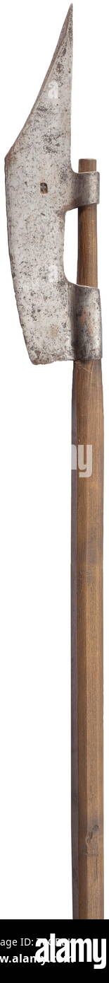 A very rare Swiss Medieval halberd second half of the 14th century. The ...