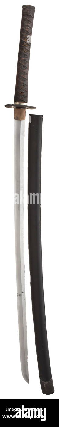 A Japanese katana, circa 1670 Blade shinogi-zukuri with slight torii ...