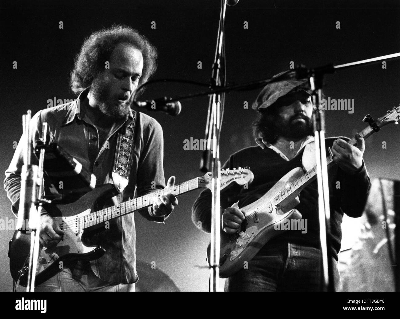 1974 Little Feet on stage Hilversum, Lowell George (r), performance ...