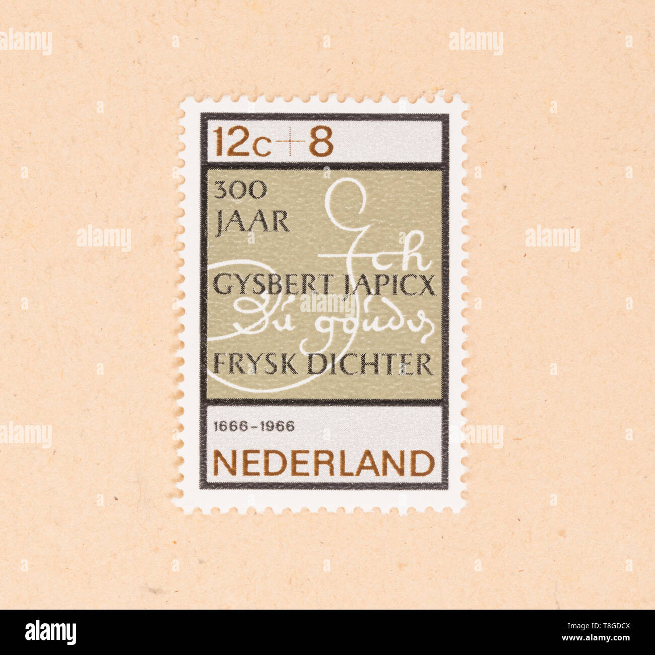THE NETHERLANDS 1966: A stamp printed in the Netherlands shows a ...
