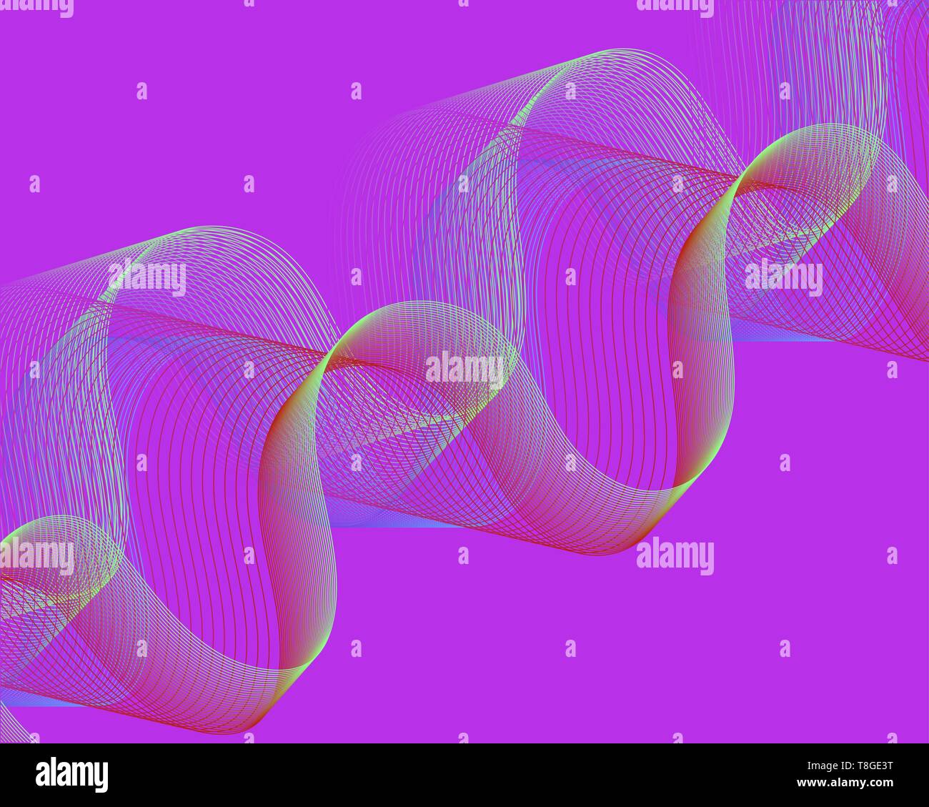 Bright color pattern green red yellow blue grid lines on a purple ...