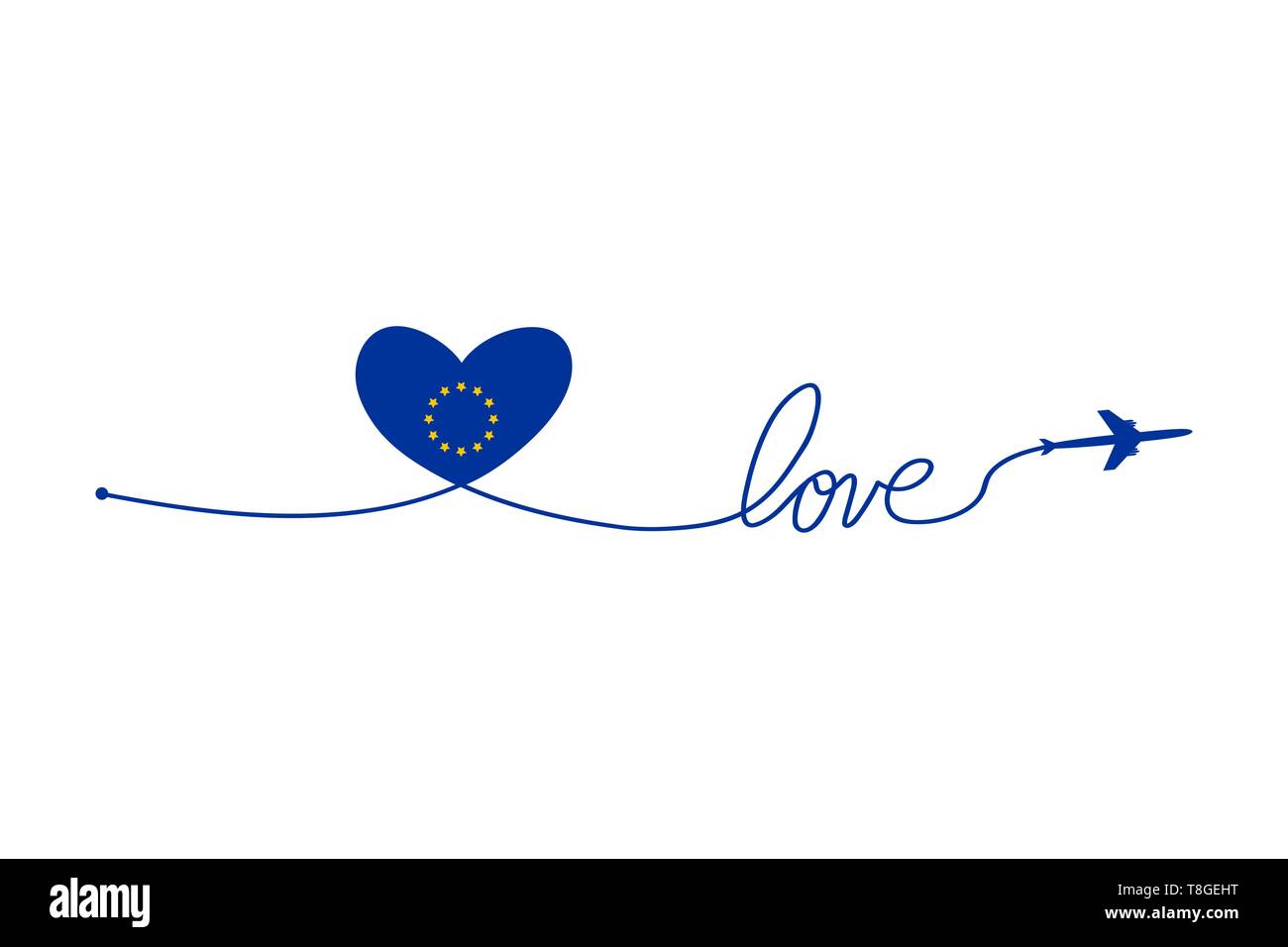 Flight path map europe hi-res stock photography and images - Alamy