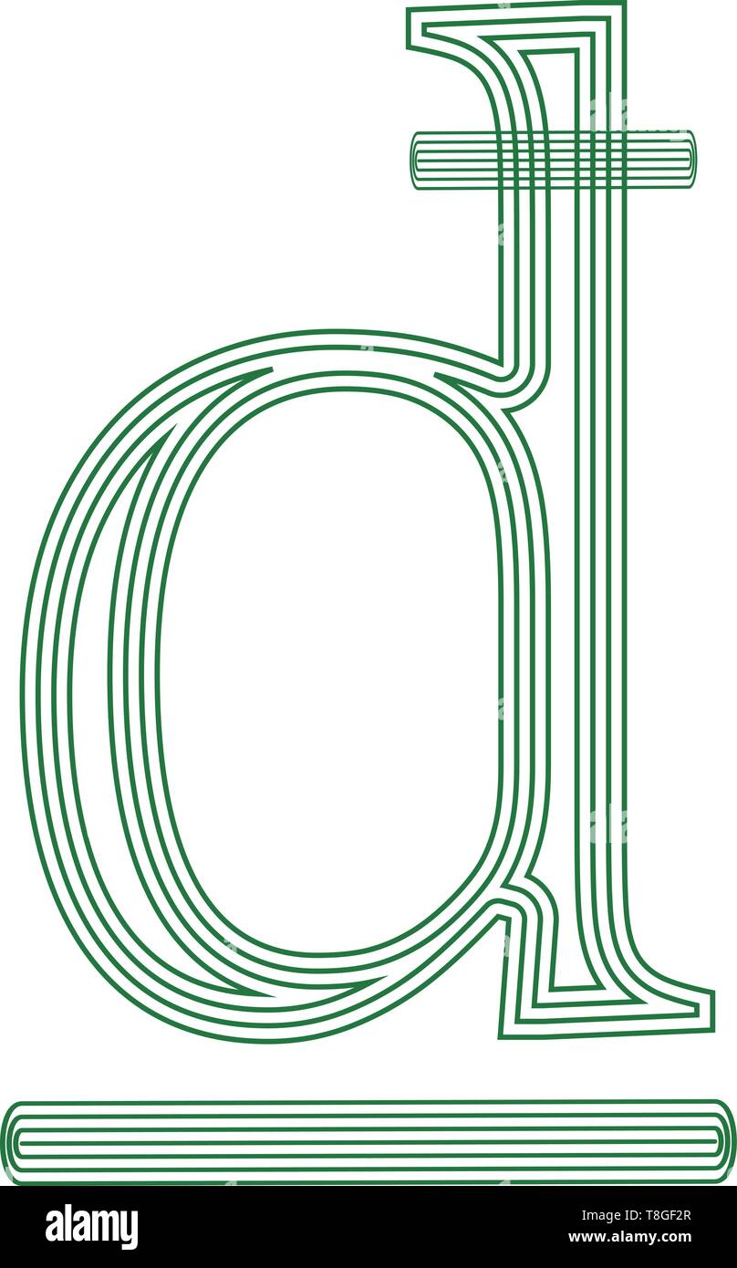 Dong Vietnam currency unit symbol currency symbol icon striped vector ...