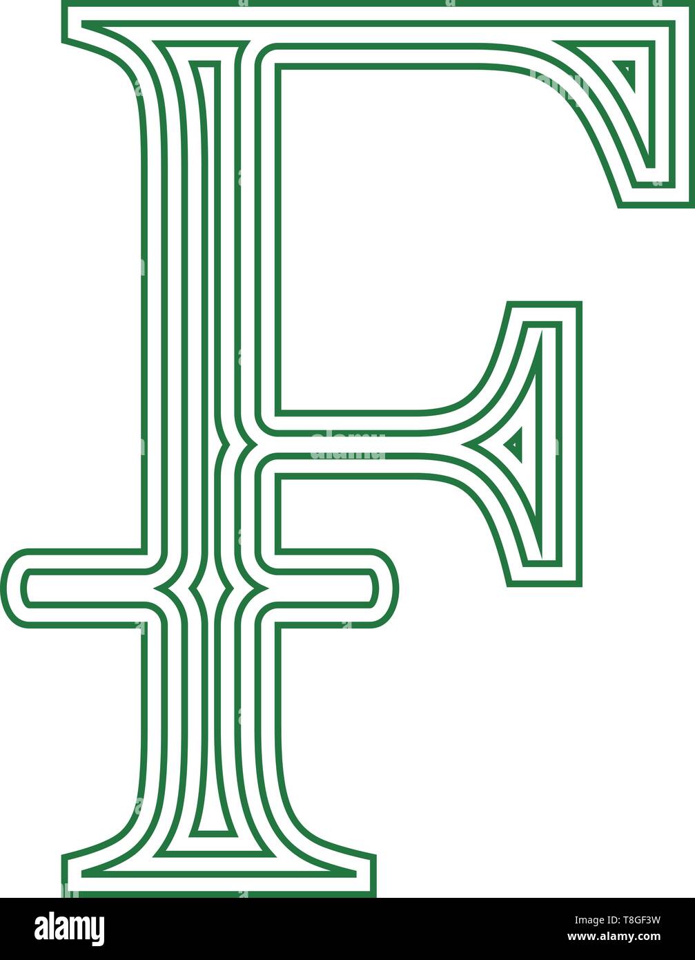 Frank french currency unit symbol currency symbol icon striped vector ...