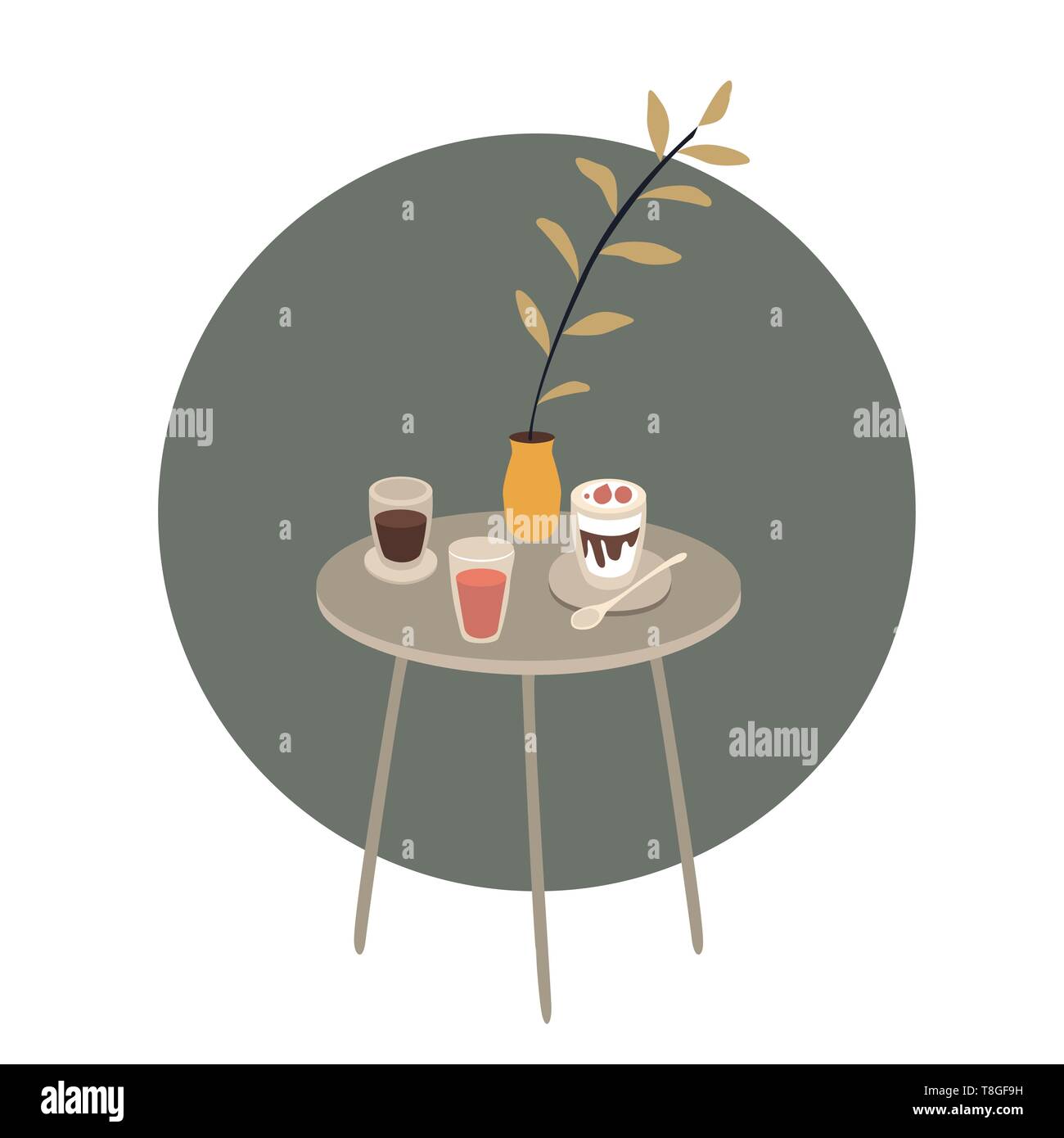 Table of drinks Cut Out Stock Images & Pictures - Alamy