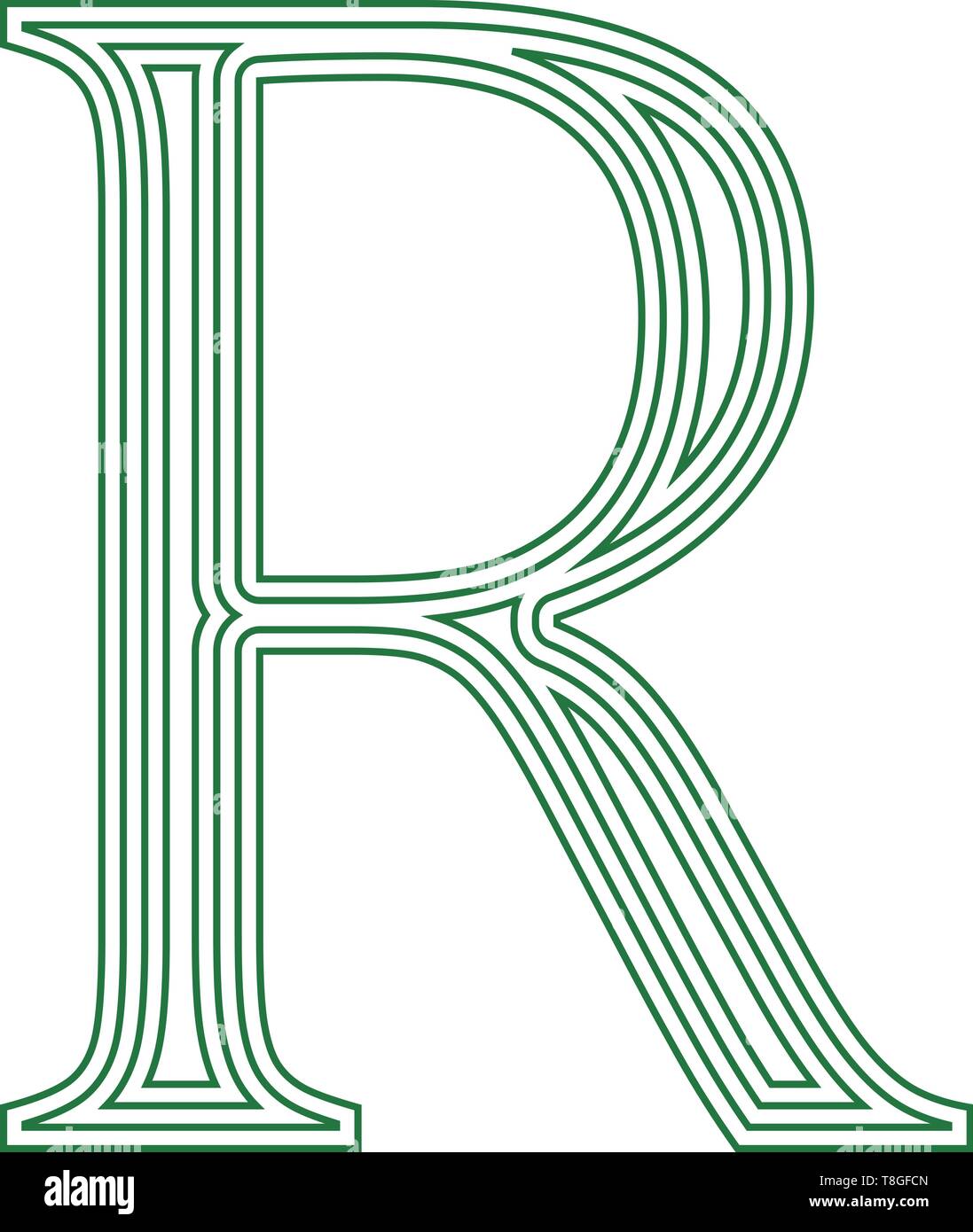 South Africa Rand currency unit symbol currency symbol icon striped ...