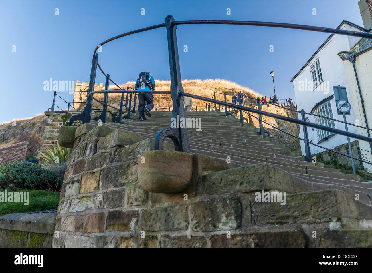 Steps whitby ascending people hi-res stock photography and images - Alamy