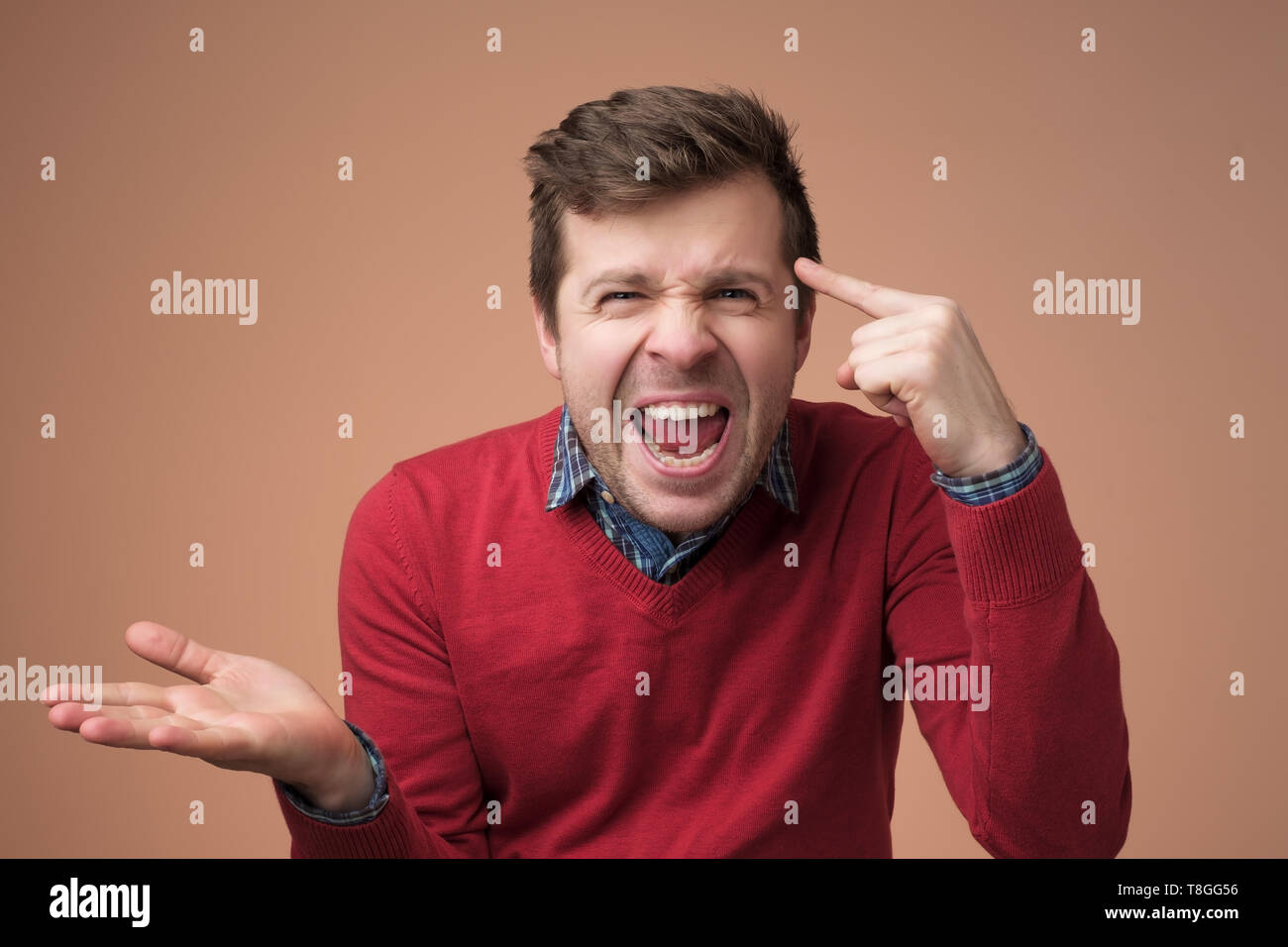 Insane man hi-res stock photography and images - Alamy