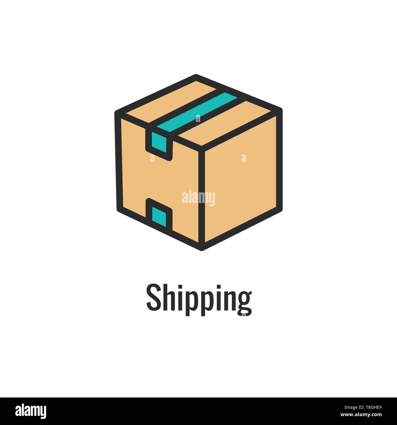 Shipping and Receiving Icon Set w Boxes, Warehouse, checklist, etc ...
