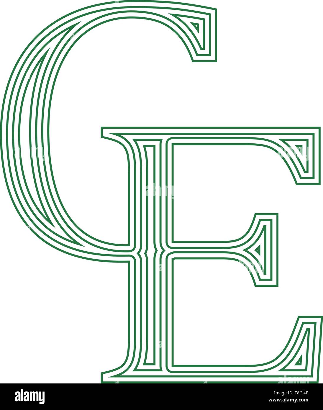 European currency unit symbol currency symbol icon striped vector ...