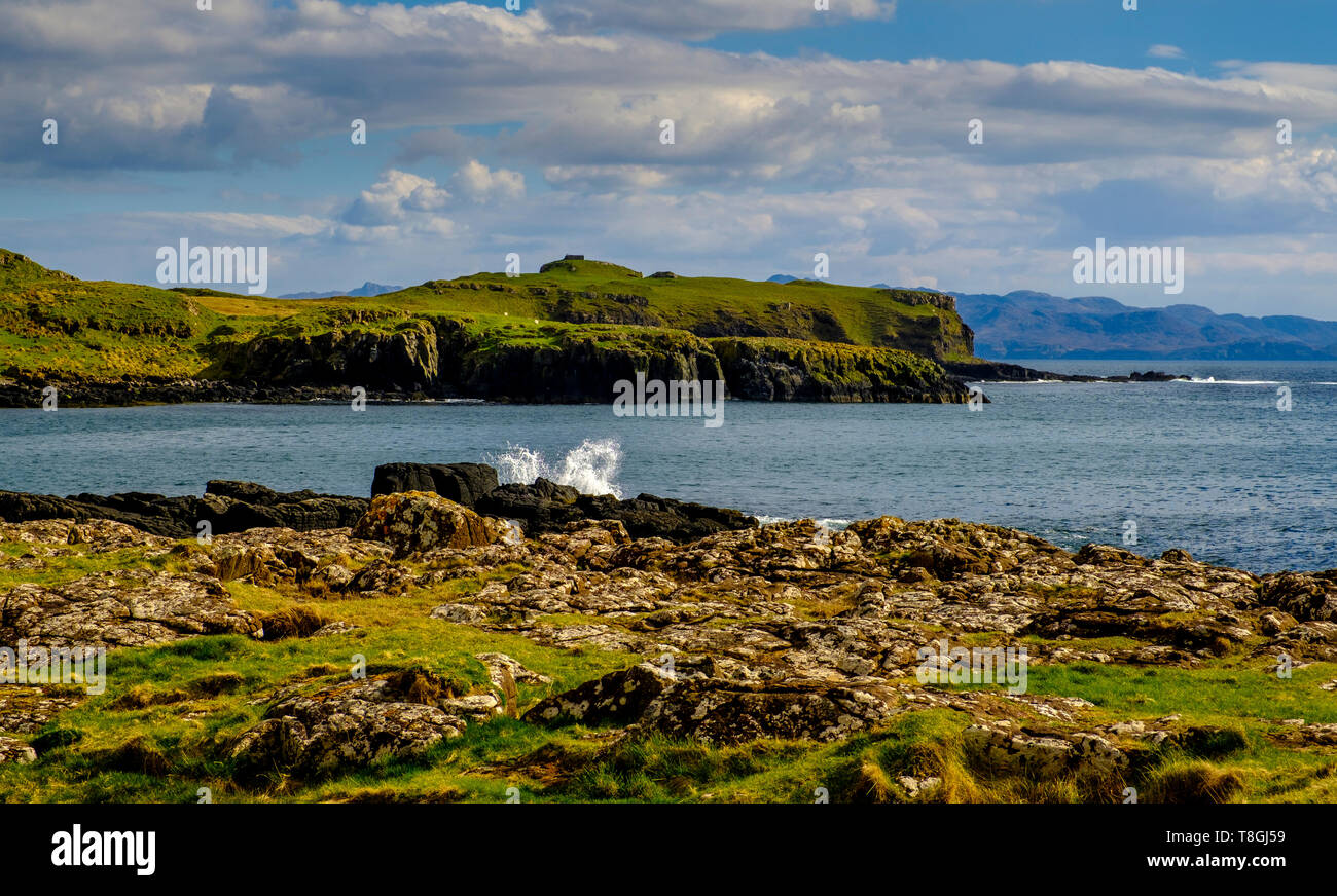 Seascape on the beautiful and remote island of Eigg, Scotland Stock ...