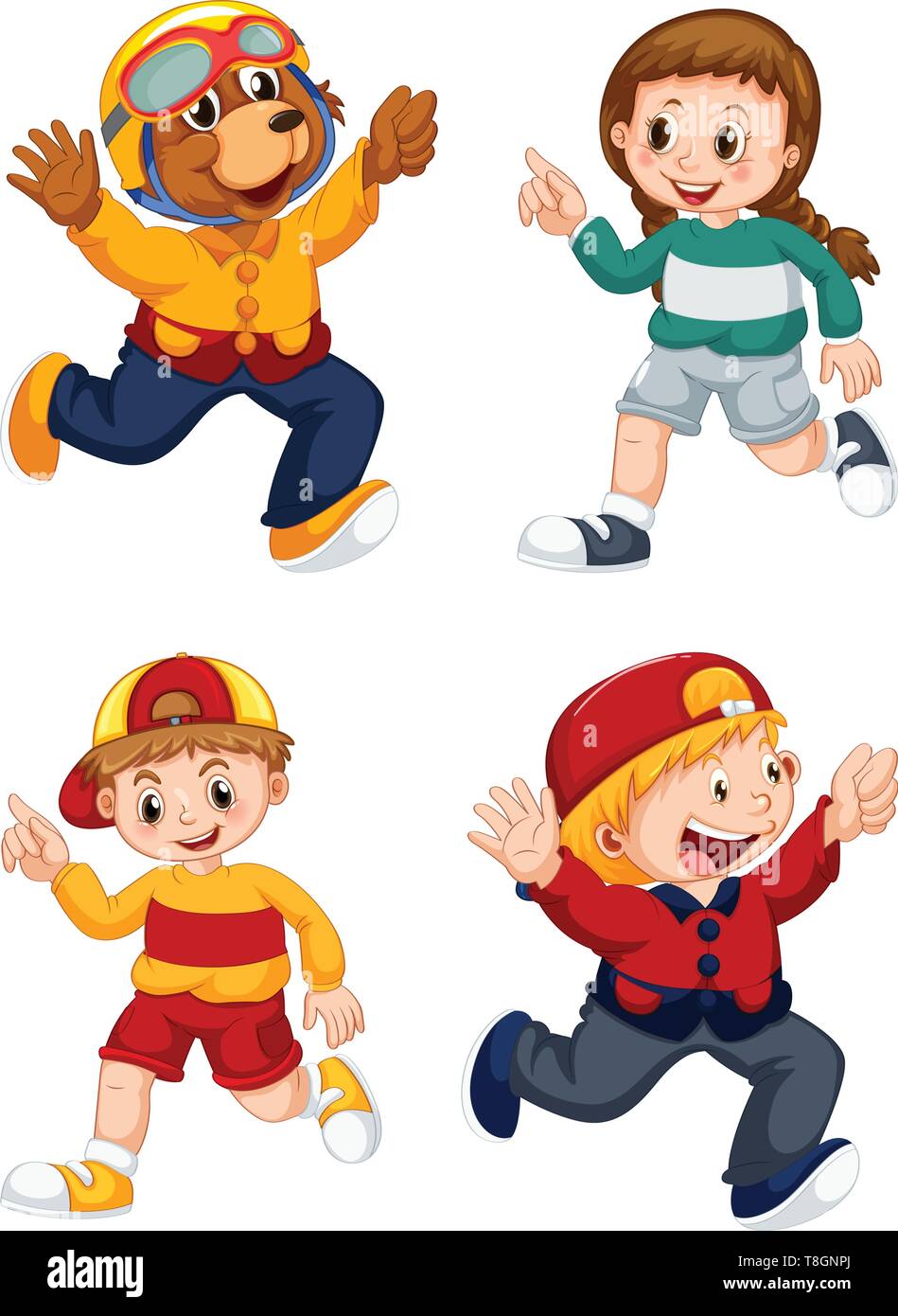 Set of cartoon character illustration Stock Vector Image & Art - Alamy