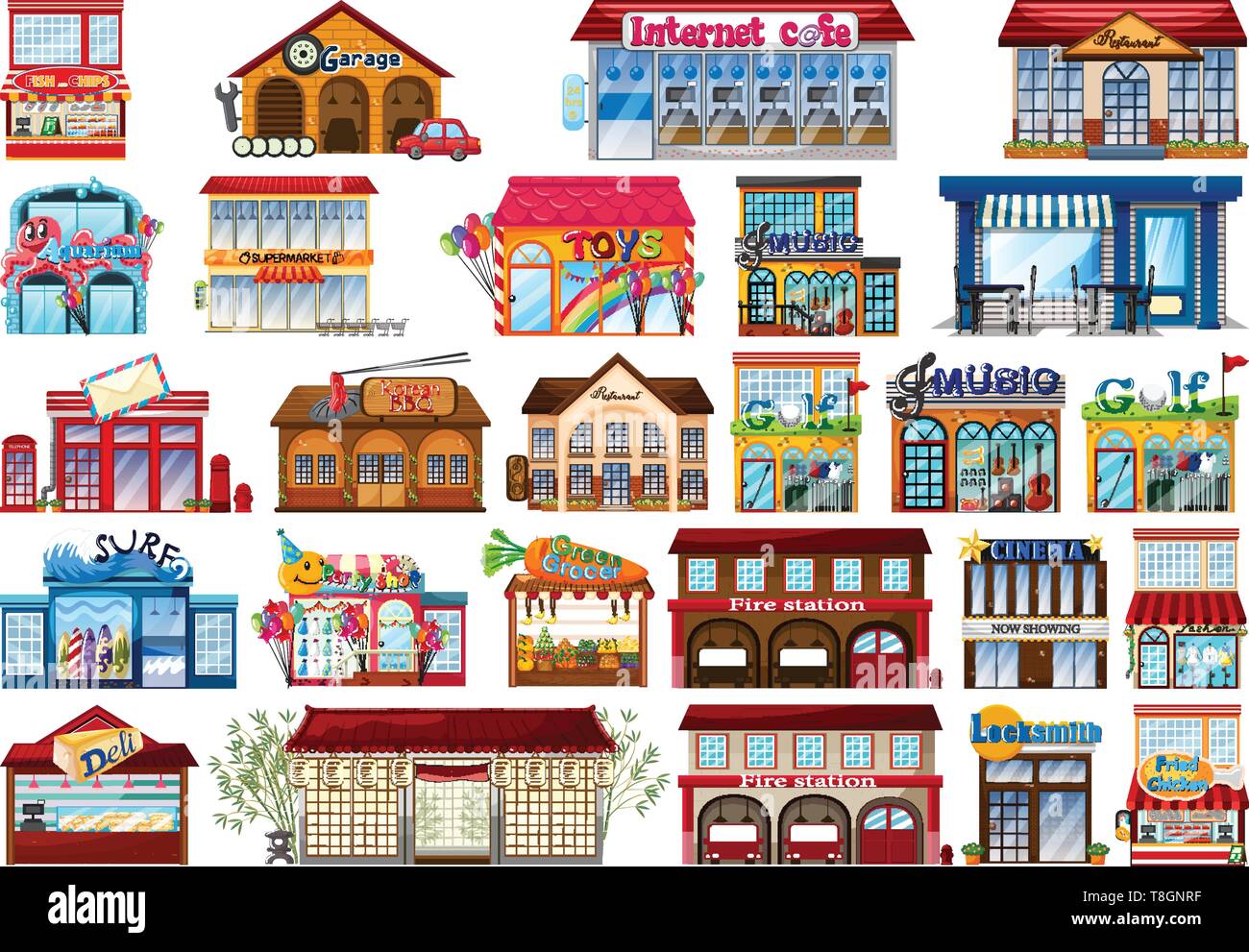Set of shop store illustration Stock Vector Image & Art - Alamy