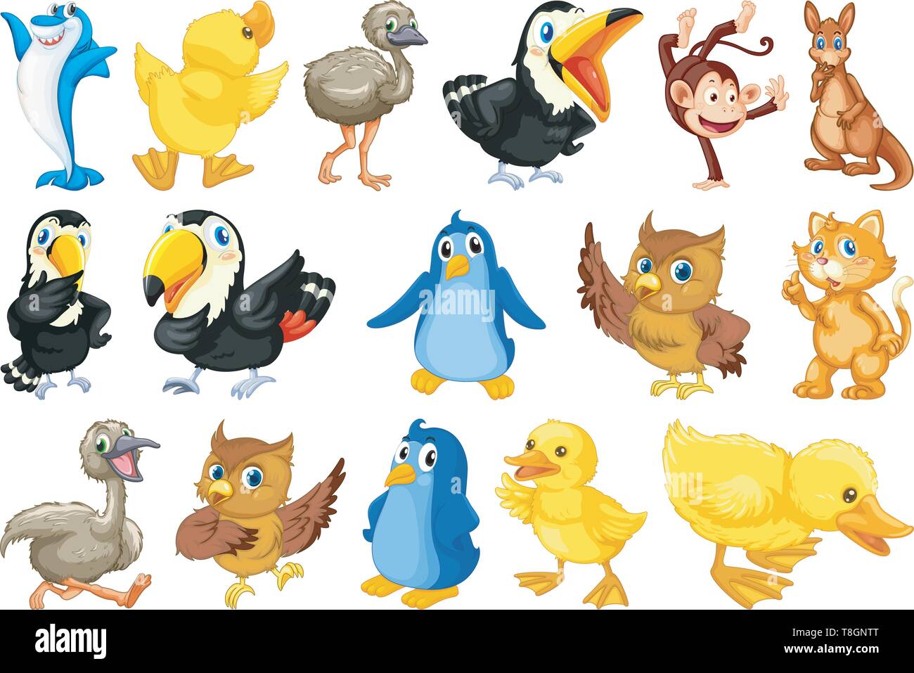 Set of animal character illustration Stock Vector Image & Art - Alamy