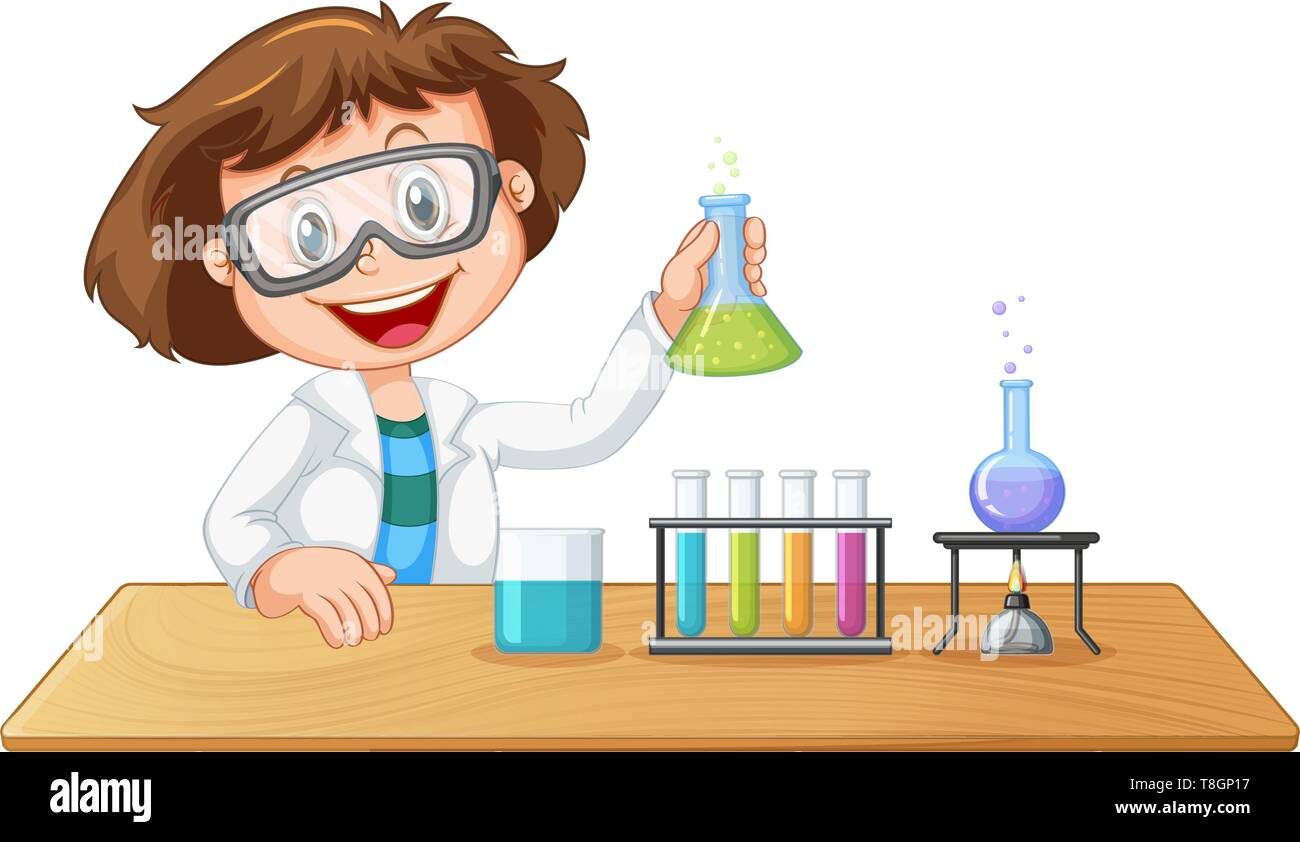 A lab kid character illustration Stock Vector Image & Art - Alamy