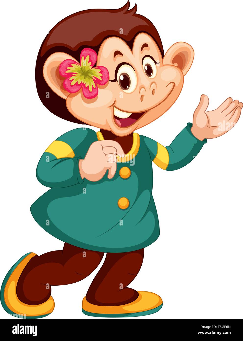 A cute monkey character illustration Stock Vector Image & Art - Alamy