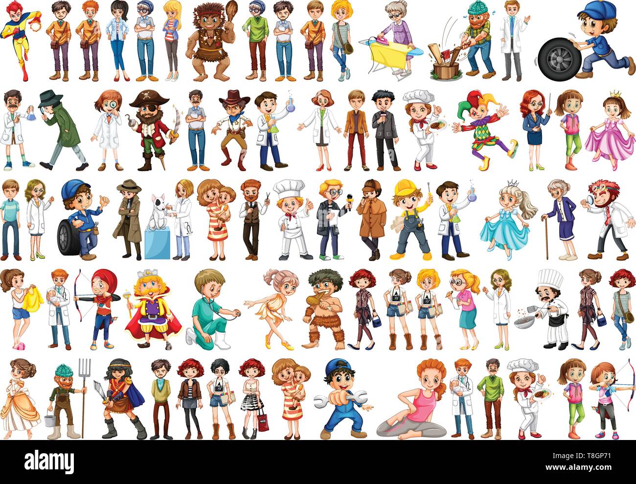 Set of people character illustration Stock Vector Image & Art - Alamy