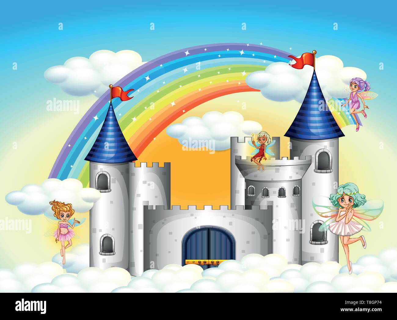Fantasy fairy tale land illustration Stock Vector Image & Art - Alamy