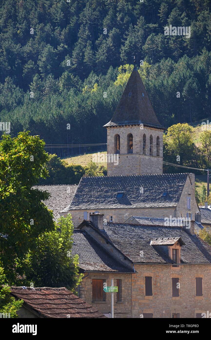 France, Lozere, Chanac, Saint Jean Baptiste Church Stock Photo - Alamy