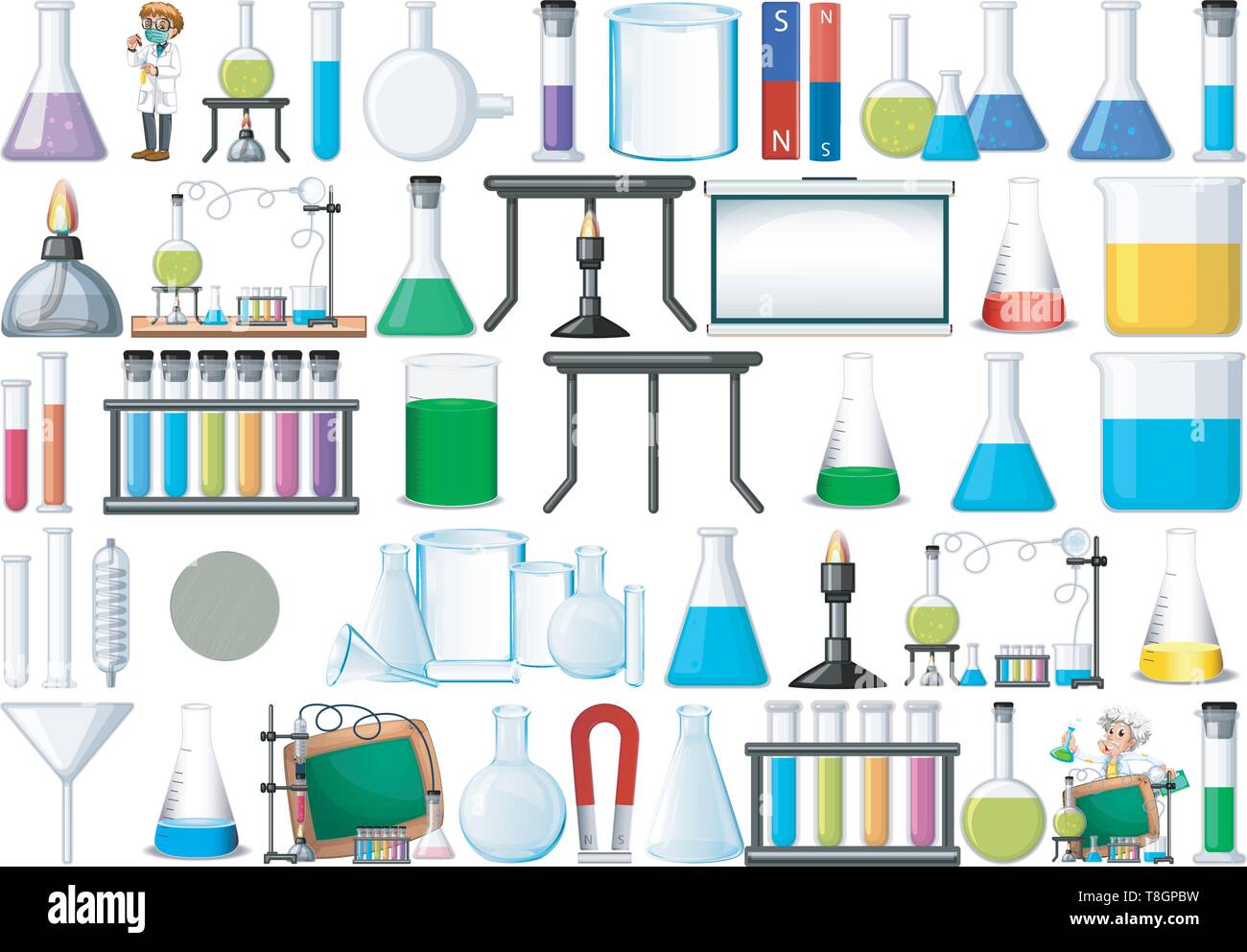 Set of lab tools illustration Stock Vector Image & Art - Alamy