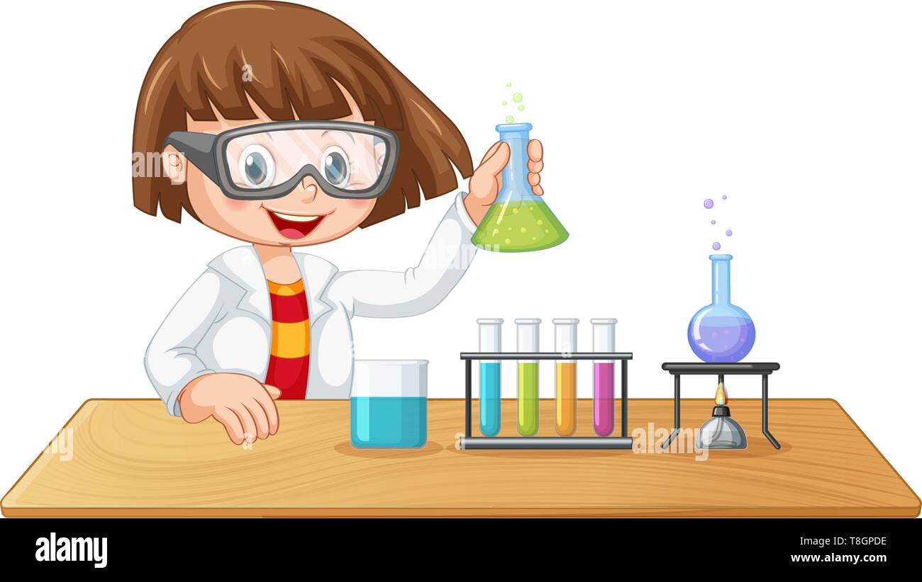 A lab kid character illustration Stock Vector Image & Art - Alamy