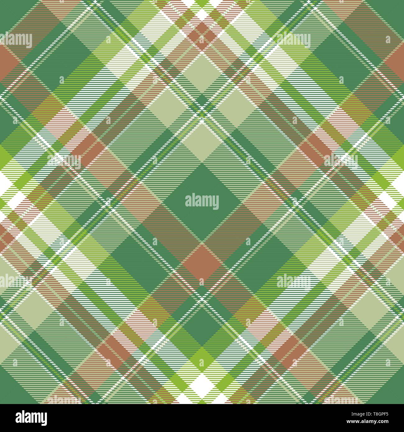 Green abstract modern plaid seamless pattern. Flat design. Vector ...