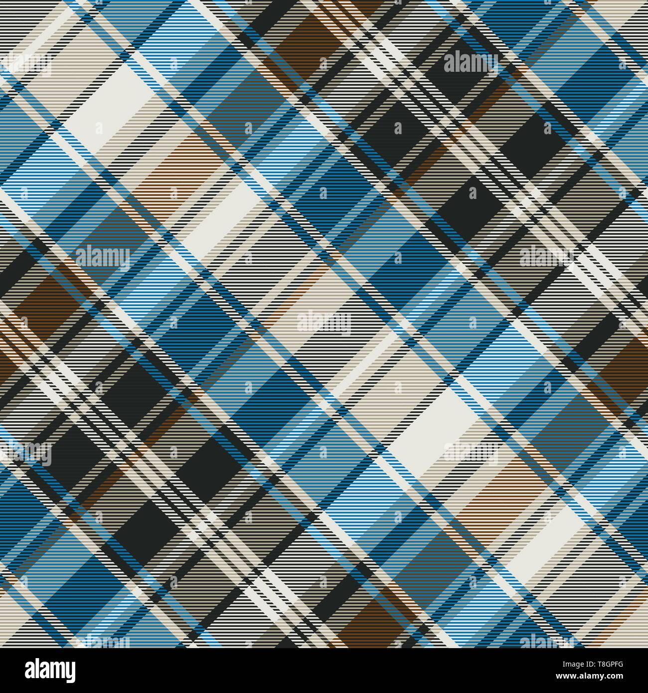 Striped check plaid seamless pattern. Vector illustration Stock Vector ...