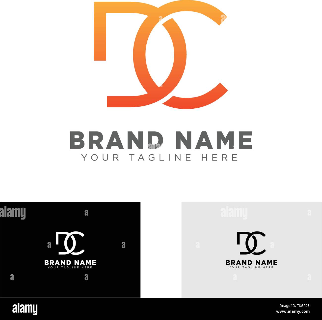 letter dc logo design template vector icon illustration for business brand Stock Vector Image ...
